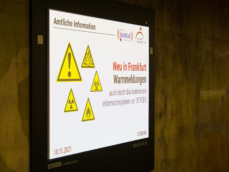 Frankfurt strengthens digital warning channels | STRÖER